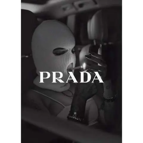 prada wallpaper white